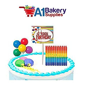 Party Candles Birthday Candles Cake Topper Candles (Rainbow)
