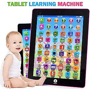 Kids Learning Pad Fun Kids Tablet Touch and Learn Phone Learning Games Early Child Development Toy for Number Learning, Learning ABCs, Spelling, Animal Game Melodies Educational Toy