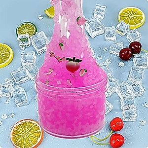 SBRBANNC 2pcs Rice Cruchy Slime,Glimmer Slime with Glue,Super Soft & Non-Sticky,Educational Stress Relief Toy,Birthday Gifts for Girl and Boys.