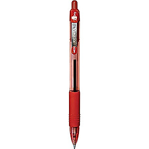 ZEBRA PENS, bulk pack of 24 ink pens, Z-Grip Retractable ballpoint pens Medium point 1.0 mm, 12 black pens & 12 Red pens combo pack