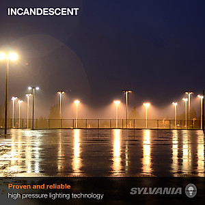 SYLVANIA Lumalux High Pressure Sodium HID Light Bulb, ED17 70W, Medium Base, 4000 Lumens, 1900K, Clear - 1 Pack (67504)