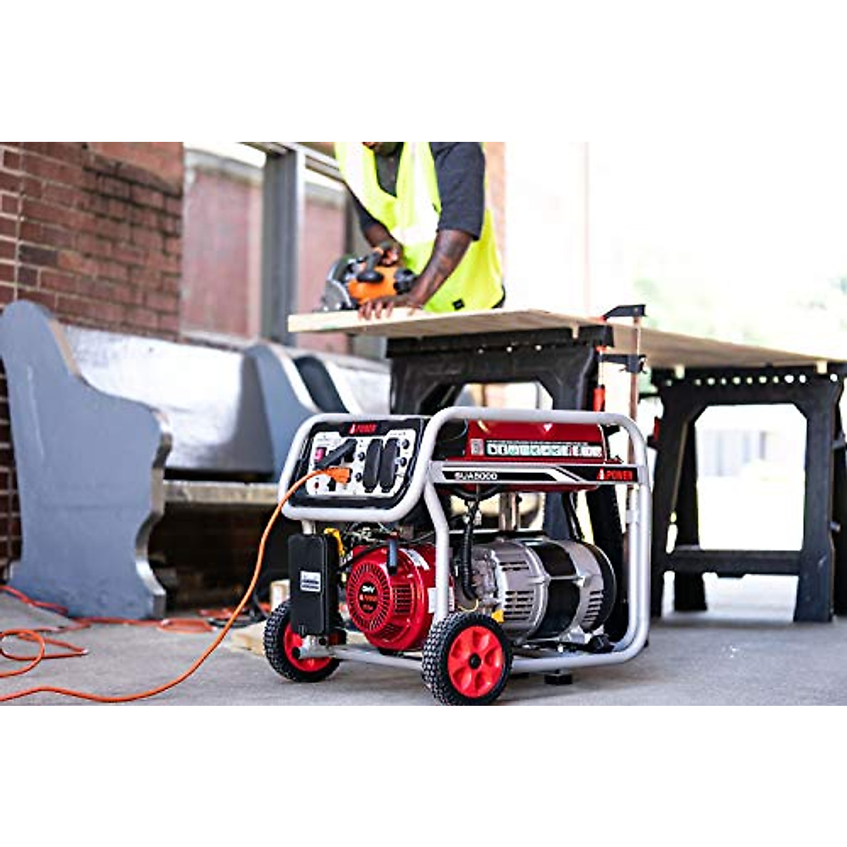 A-iPower SUA5000 5000 Watt Portable Generator Small Gas Powered For Jobsite, RV, and Home Backup Emergency