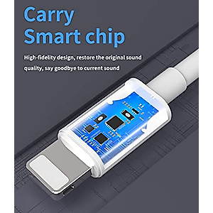 Lightning to 3.5mm Headphone Adapter(2pack) Compatible for iPhone Audio Dongle Jack AUX Adaptador para Splitter Earphone Phone Earbud Cable 13 12 11 Pro Max Mini Xs Se 7 X 8 Plus Apple MFI Certified