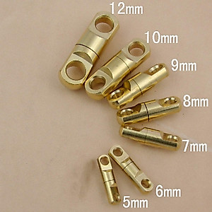 ZHONGJIUYUAN 20-Pack 5mm Ball Bearing Swivels, Brass High Strength Ball Bearing Swivel, Saltwater Fishing Tackle Swivels Connectors,Keychain Rotating Connector