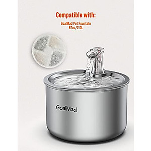 GoalMad Replacement Filters for 67oz/2.0L Automatic Cat Water Fountain Pet Water Bowl Drinking Water Dispenser