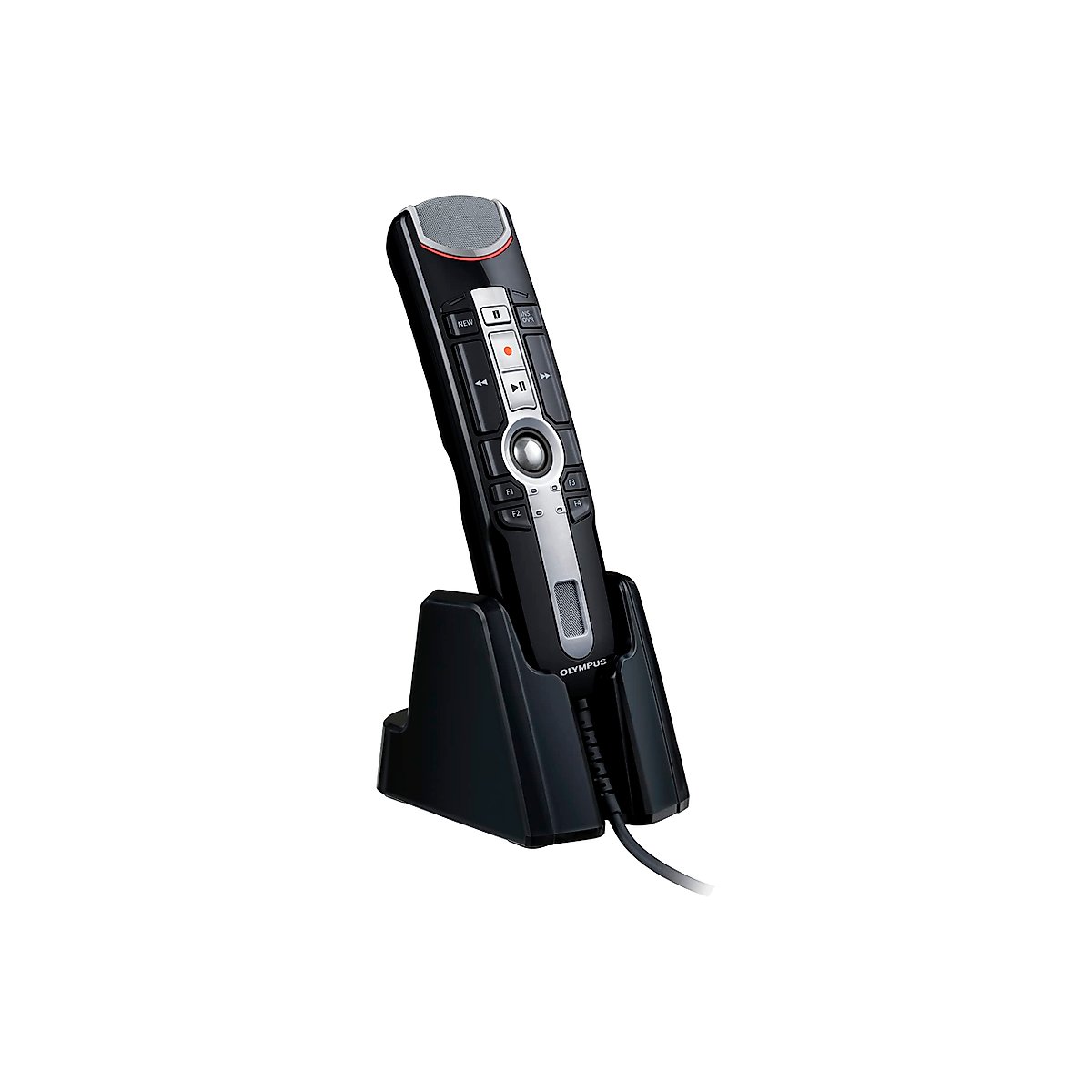Olympus RecMic II USB Microphone (RM-4010P) Optimised for Voice Recognition and Dictation, Includes ODMS R7 & Microphone Stand, Trackball, Beamforming Technology, Buttons can be Freely configured