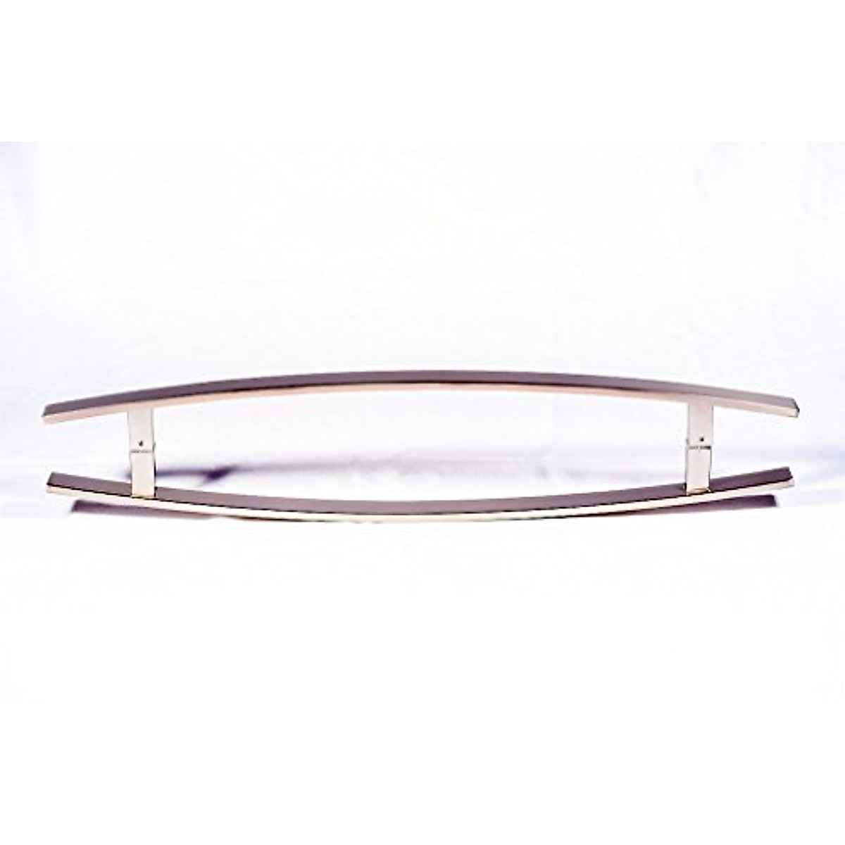 18 Inch Square Rectangle Flat Shape Stainless Steel Modern Contemporary Entry Door Handle Bar Ladder Pull Shower Glass Sliding Barn Door Interior Exterior Door Pull Push Brushed Nickel Satin Finish