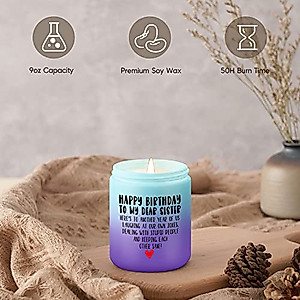 GSPY Sister Birthday Candle - Funny Birthday Gifts for Sister - Sister Birthday Gifts from Sister, Brother - Happy Birthday to My Dear Sister - Happy Birthday Gifts for Sister, Little, Big Sister
