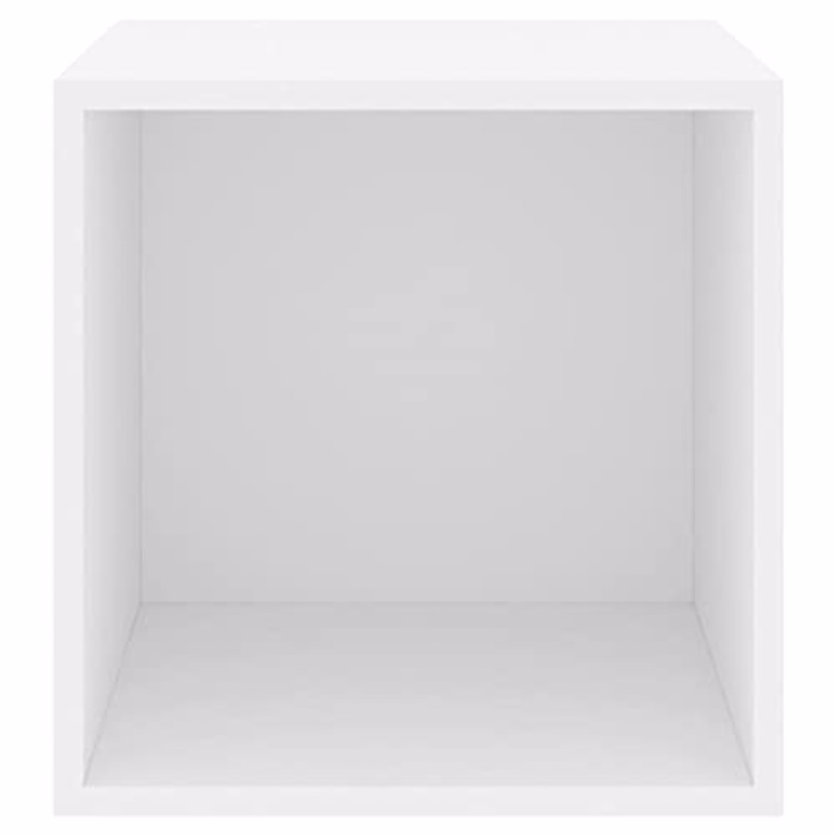 Queen.Y Floating Shelves Set of 4, Wall Mounted Cube Shelves with Cabinet, Wall Hanging Storage Shelves, Home Decor Furniture, White