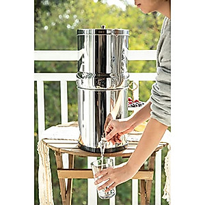 Amwater Cartridge Water Filter Compatible with Black Purification Elements Purifier Replacement Gravity System Filters,Fits BERKEY and Other Gravity Filter Systems(2 Pack）