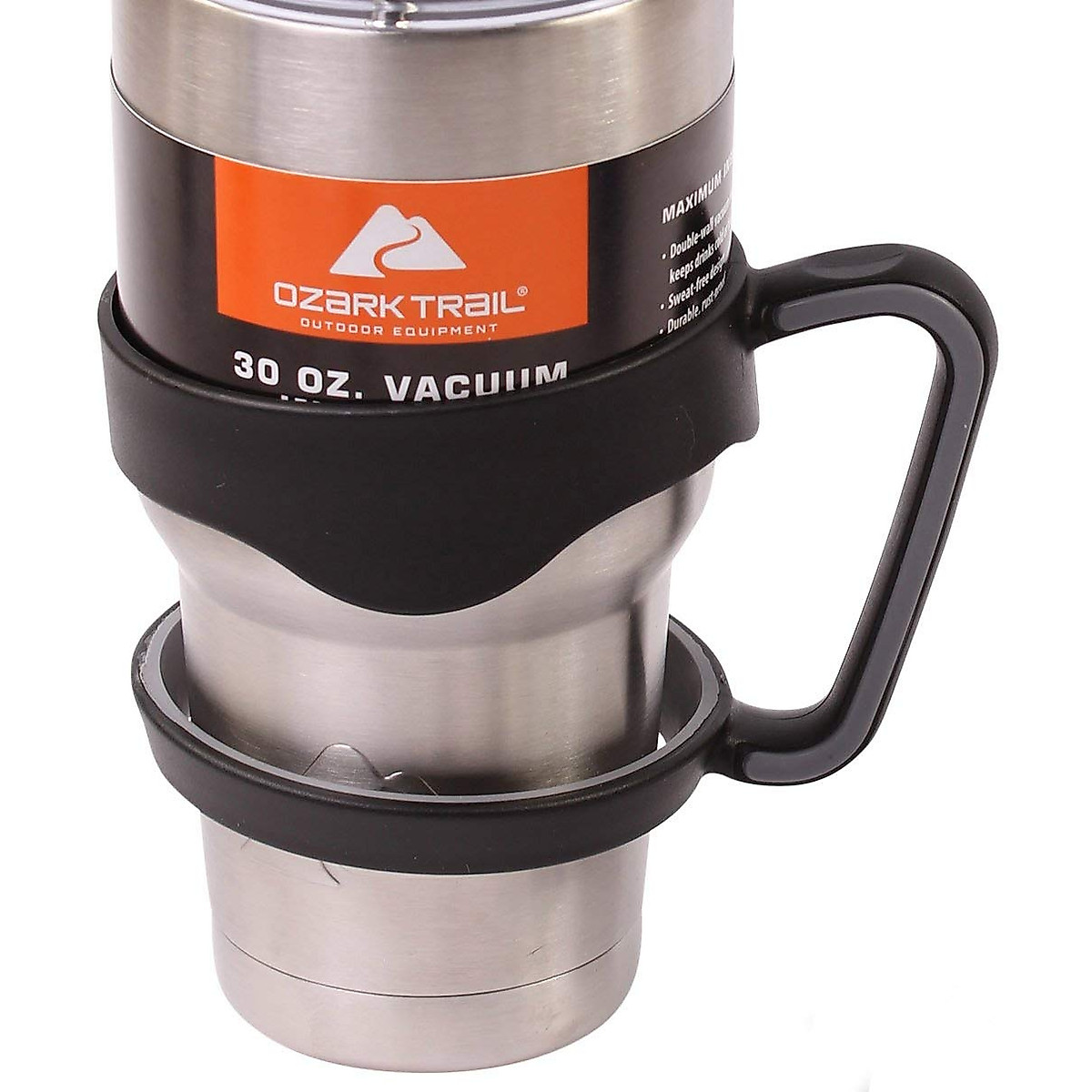 4 Bend Stainless Steel Straws Ozark Trail 30-Ounce Double-Wall Rambler Vacuum Cups - CocoStraw Brand Drinking Straw (1 Handle 30oz)