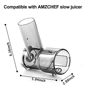 AMZCHEF Masticating Juicer Attachments,Slow Juicer Accessories for AMZCHEF, Compatible with 1501 and 3001,Cold Pressed Juicer Parts,High Juice Yield Great for Fruits and Vegetables