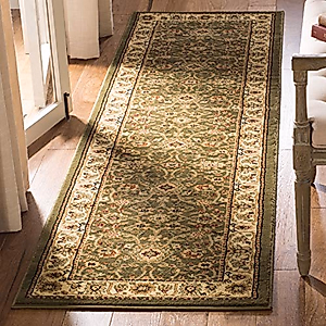 SAFAVIEH Lyndhurst Collection 2'3" x 6' Sage / Ivory LNH212C Traditional Oriental Non-Shedding Living Room Entryway Foyer Hallway Bedroom Runner Rug