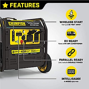Champion Power Equipment 200953 4250-Watt Open Frame Inverter, Remote Start