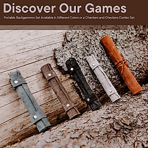 Sondergut Roll-up Suede Backgammon Game Cream