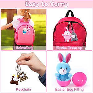 Twister.CK 24 Pack Easter Eggs Filled with Mini Plush Animals Stuffed Toy for Kids Easter Basket Stuffers/Fillers, Easter Eggs Hunt, Easter Party Favor