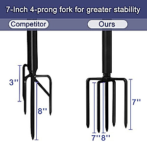 Eillion 3-in-1 String Light Poles for Hanging Outdoor String Lights, Patio Metal Light Pole for Outside Garden, Backyard, Parties Bistro (2PCS)