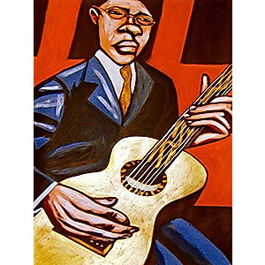 BLIND LEMON JEFFERSON PRINT POSTER MAN CAVE texas blues gibson guitar cd black snake moan record album