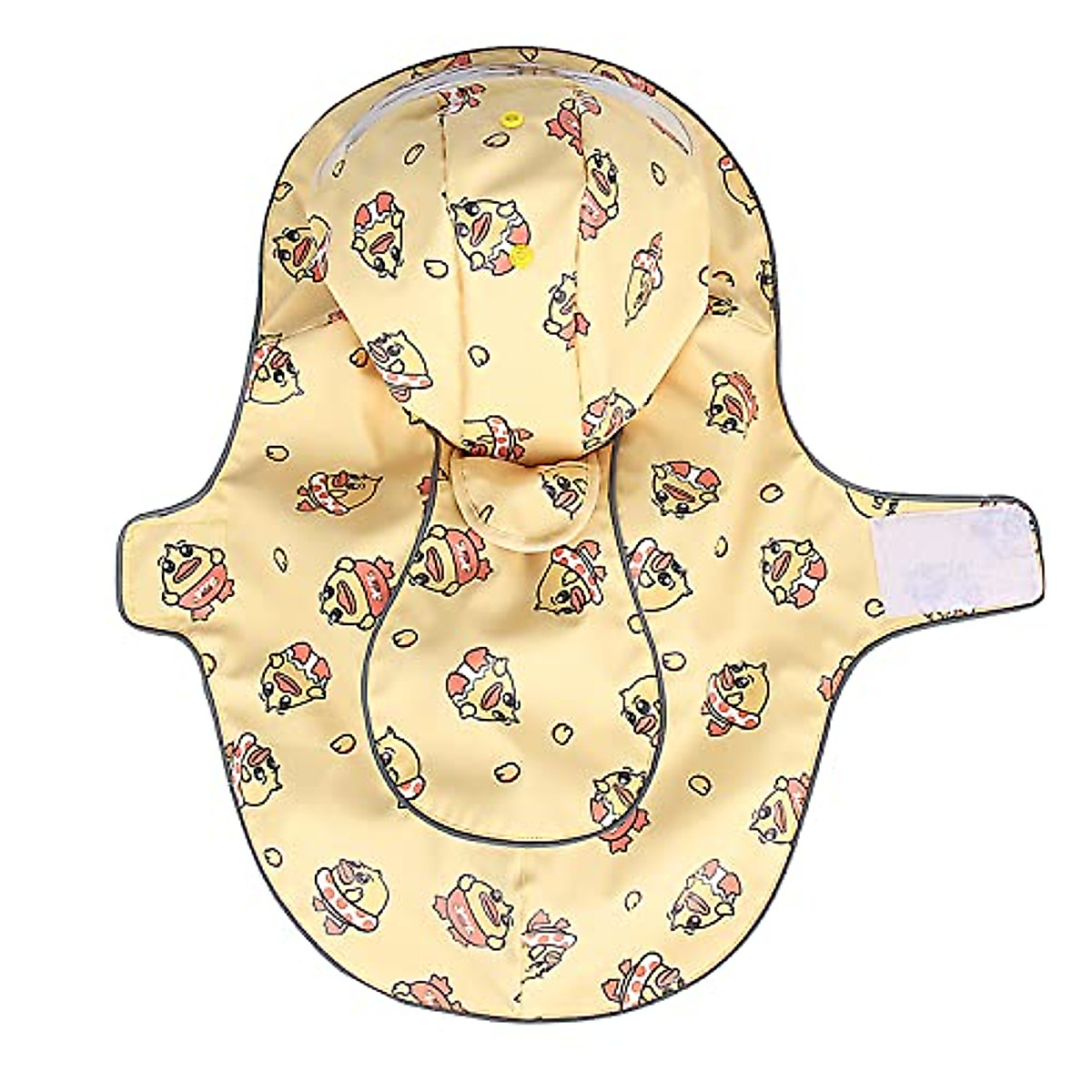 UVTQSSP Reflective Dog Raincoat with Adjustable Hooded and Hook & Loop, Waterproof Slicker, Lightweight Rain Poncho Pattern Dog Jacket for Size Small and Large Puppies Yellow M