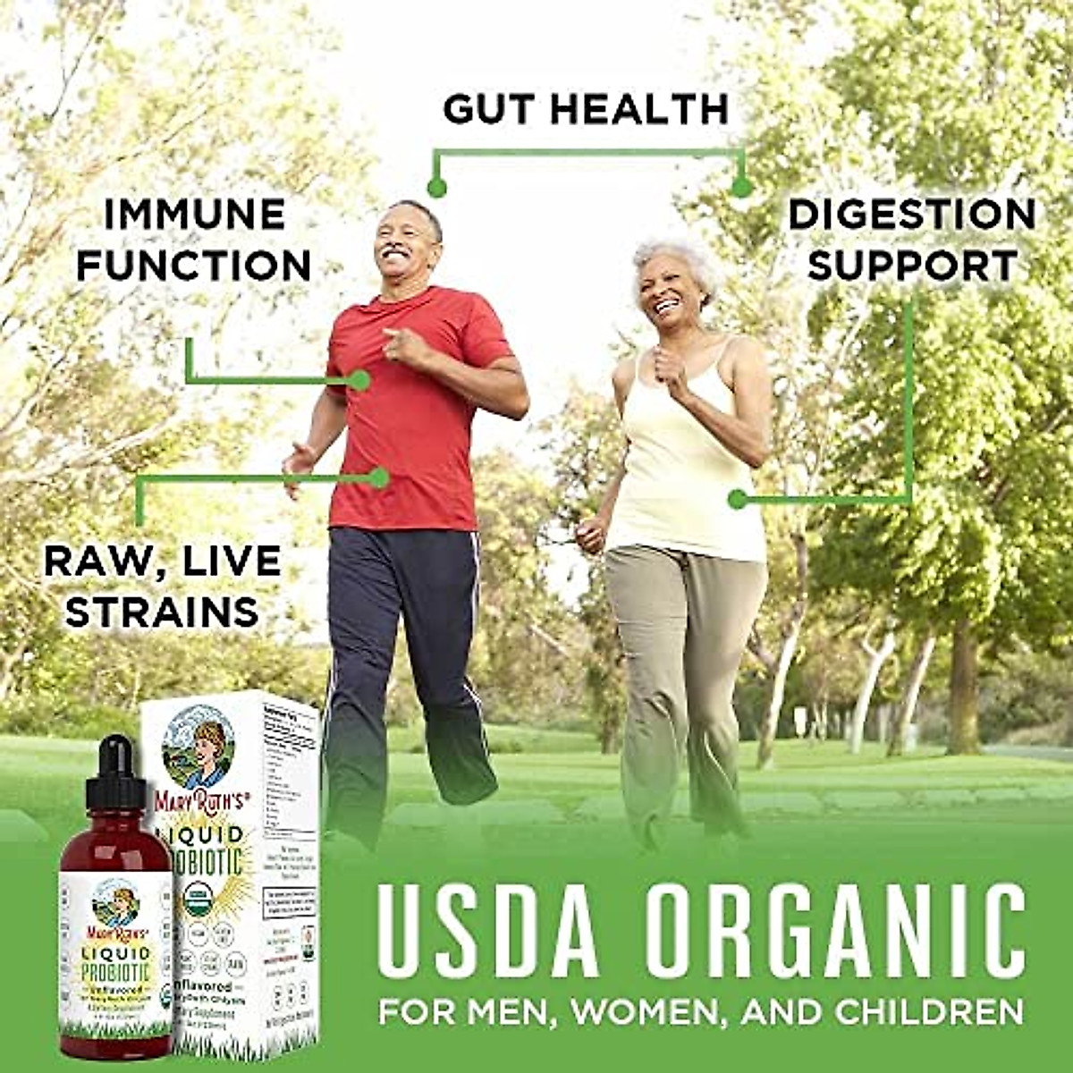 Liquid Probiotics & Liquid Multimineral Coconut Bundle by MaryRuth’s | Immune Support | Digestion Support | Magnesium, Calcium & MSM, NO Melatonin Supplement.