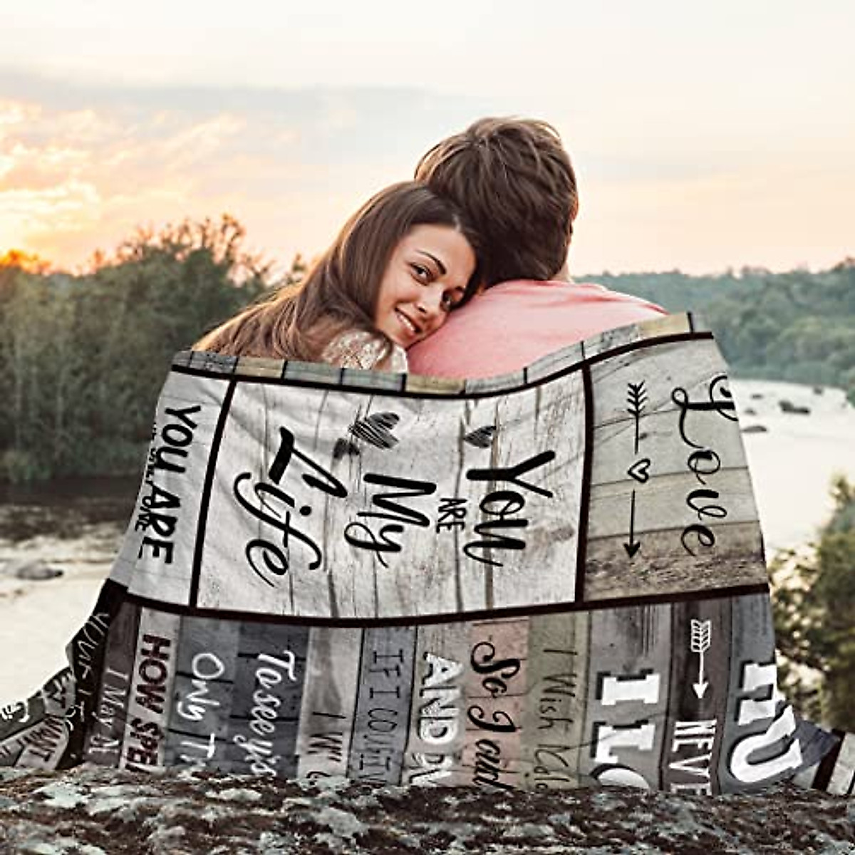 Jnufoju Husband Fathers Day Birthday Gift - Wedding Anniversary Romantic Gifts for Him - Gifts for Husband from Wife - Husband Gifts Throw Blanket 60 x 50 inch - Unique Birthday Gifts for Husband