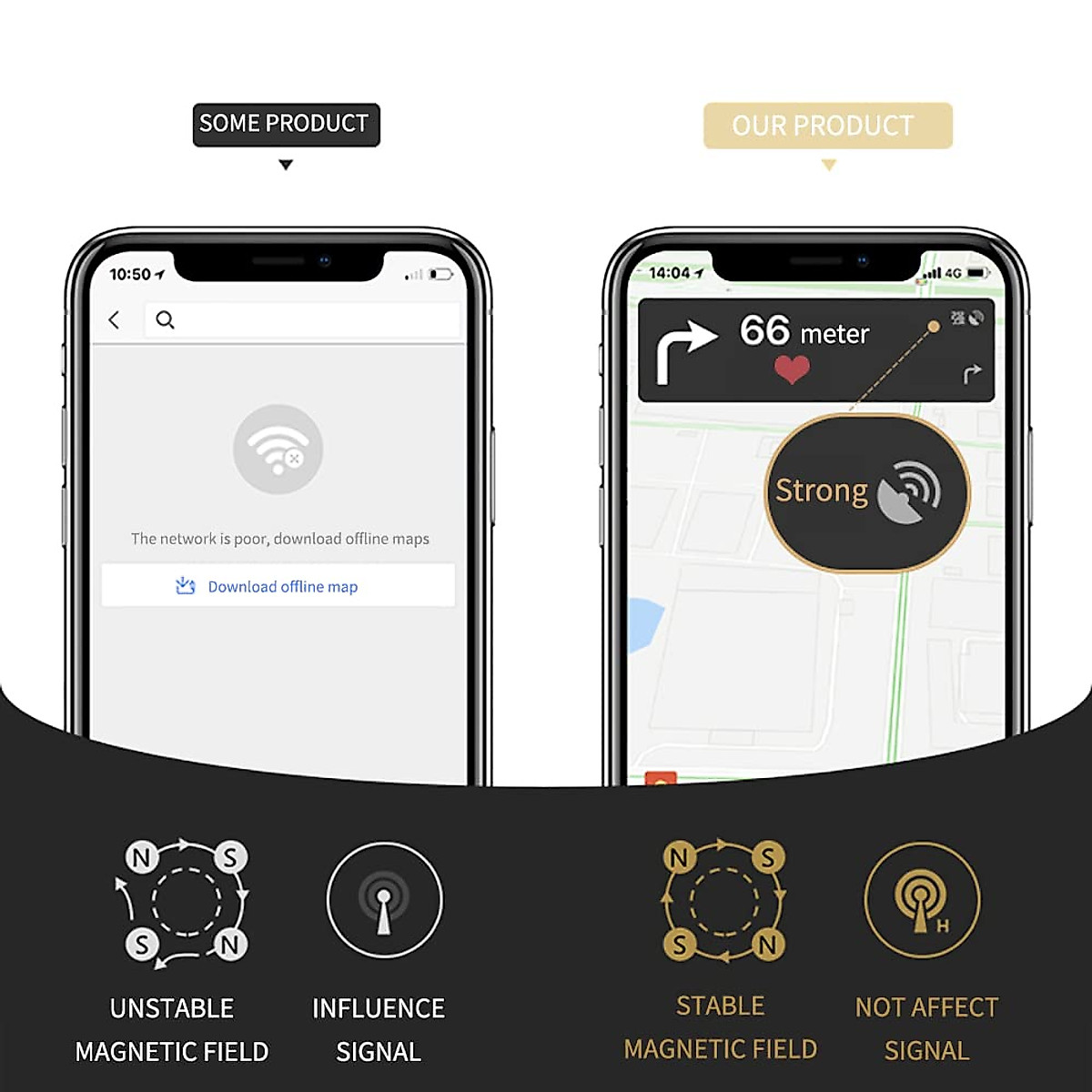 KUCOK Magnetic Phone Car Mount, 360°Rotation Car Phone Holder Magnetic Fit for Mercedes Benz C & GLC Class 2016-2022, Air Vent Adjustable Cell Phone Holder Compatiable with All Phones.