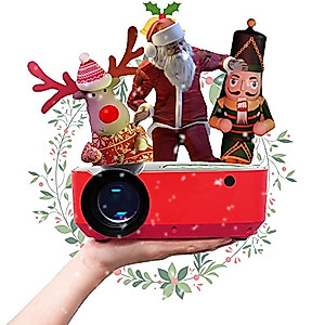 AAXA CP3 Holiday Projector for Festive Holiday Windows, HD 1080p Support LED Portable Projector with 5 Onboard HallowFX Christmas Holiday Effects, Built-in Speaker