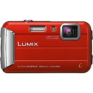 Panasonic Lumix DMC-TS25 16.1 MP Tough Digital Camera with 8x Intelligent Zoom (Red)
