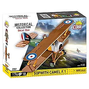 COBI Historical Collection Great War Sopwith F.1 Camel Plane, Multicolor, 175 pieces