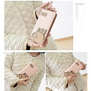 SQX Totoro Wallets Women Wallets Cartoon Card Holder Coin Purse Zipper and Hasp Clutch Long Wallet (Color : Black), 19x9x3cm