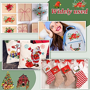 Glenmal 24 Sheets Christmas Rub on Transfers for Crafts and Furniture Rub on Transfer Stickers Snowman Gnome Floral Rub on Decals for Wood DIY Craft Furniture, 5.9 x 5.9 Inch