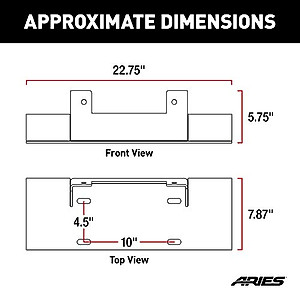 ARIES 2072100 TrailChaser Winch Adapter Plate with Fairlead Mount