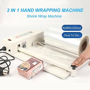 Commercial Bag Sealers, Manual Heat Sealer Machine for Plastic Bags, Shrink Wrap Bag Sealers with 1500W Heat Gun,530W-110V