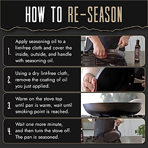 SKOTTSBERG Lightweight Cast Iron Frying Pan, Pre-Seasoned (11.0" wide) – 50% Lighter Than Traditional Cast Iron