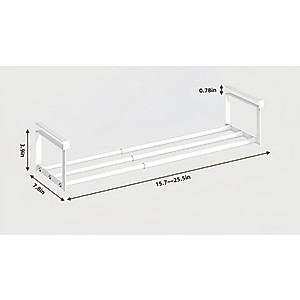 1pcs Shoe Storage Rack Retractable Shoe Cabinet Hanging Shoe Rack White Shoe Rack Expandable Shoe Rack Adjustable Shoe Rack Multifunctional Cabinet Shelf Storage Under The Shelf Hanging Shelf