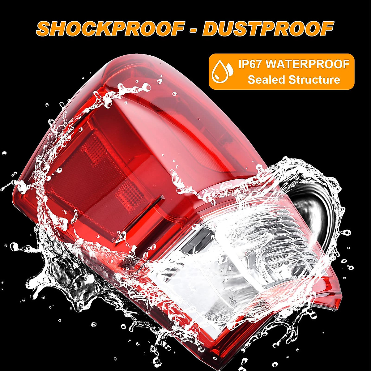 Nakuuly Tail Light Rear Lamp Compatible With 2016-2022 Toyota Tacoma Left Driver Side Taillight Brake Signal Assembly with Bulb # ‎81560-04170