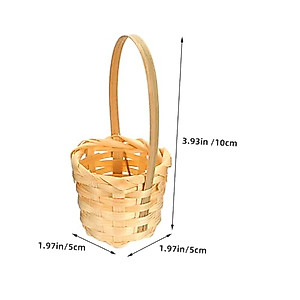 CIMAXIC 6pcs Woven Doll Basket Baskets Home Decor Doll House Dollhouse Mini Woven Basket Mini Basket Miniature Basket Decoration Miniature Storage Basket Mini Basket