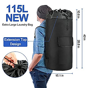Laundry Bag Backpack, Laundry Bag Extra Large Heavy Duty, Laundry Bag Backpack with Straps, laundry bag for college Dorm ,Laundromat Apartment,