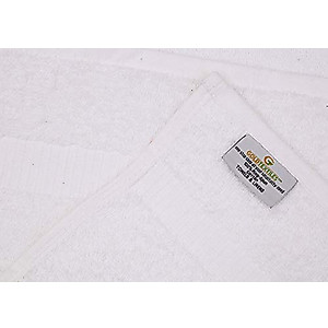 GOLD TEXTILES Premium Quality Hand Towels ( 12 Pack,White,16 x 27 Inches) - Luxury Salon Towels- Multipurpose Use for Bath, Hand, Face, Gym and Spa -Soft, Thick & Highly Absorbent (12, White)