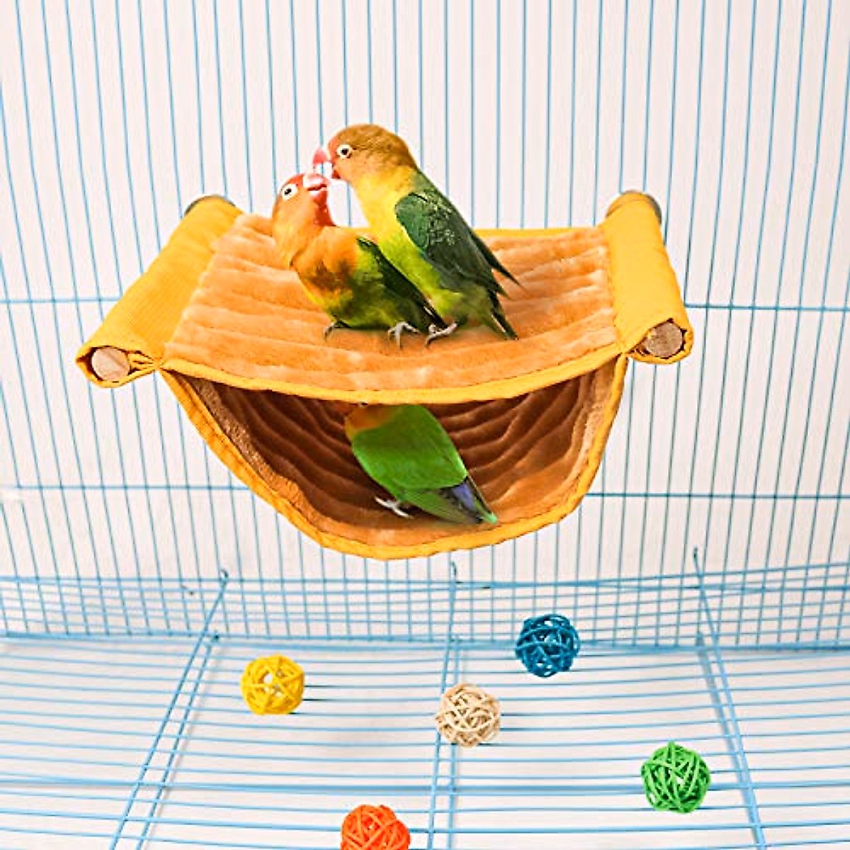 Bird Nest House Winter Warm Parrot House Bed Hammock Tent Toy Bird Cage Perch Stand for Parrots Budgies Parakeet Cockatiels Lovebird Cockatoo Finch Hamster Chinchilla and Other Small Animals (H01)