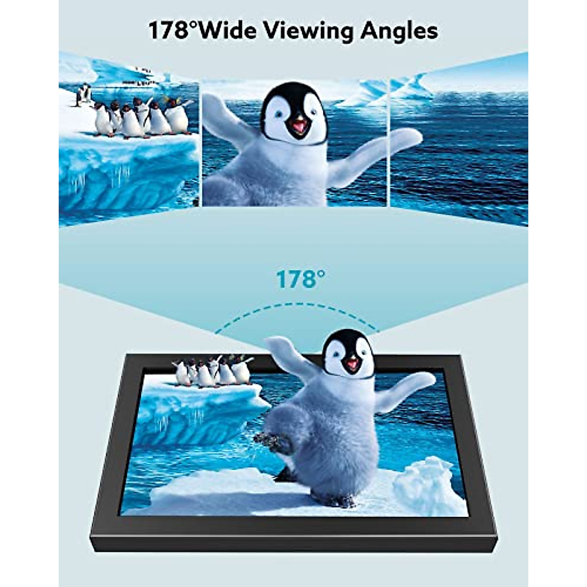 Miktver 8 inch Security Monitor, 1280x800 Resolution Small HDMI 1080P Portable IPS Monitor, TFT LCD Mini HD Color Screen with Bulit-in Speaker