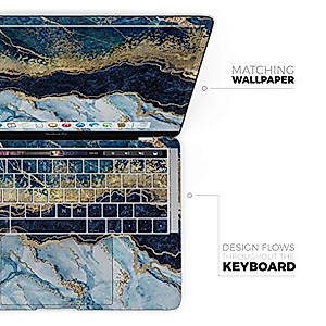 Design Skinz Foiled Marble Agate Full-Body Wrap Scratch Resistant Decal Skin-Kit Compatible with MacBook 13" Pro M1 (A2338)