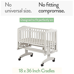 Cradle Sheets Fitted 18 x 36 Inch – Snuggly Soft 100% Jersey Cotton – Light + Dark Sage Green – 2 Pack