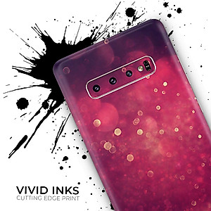 DesignSkinz Dark Pink Shimmering Orbs of Light Protective Vinyl Decal Wrap Skin Cover Compatible with The Samsung Galaxy S20 (Screen Trim & Back Glass Skin)