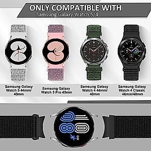 YCHDDER Nylon Bands Compatible with Samsung Galaxy Watch 7/6/5/4/FE 40mm 44mm/Galaxy Watch 5 Pro/Watch 6/4 Classic 43mm 47mm 42mm 46mm for Women Men