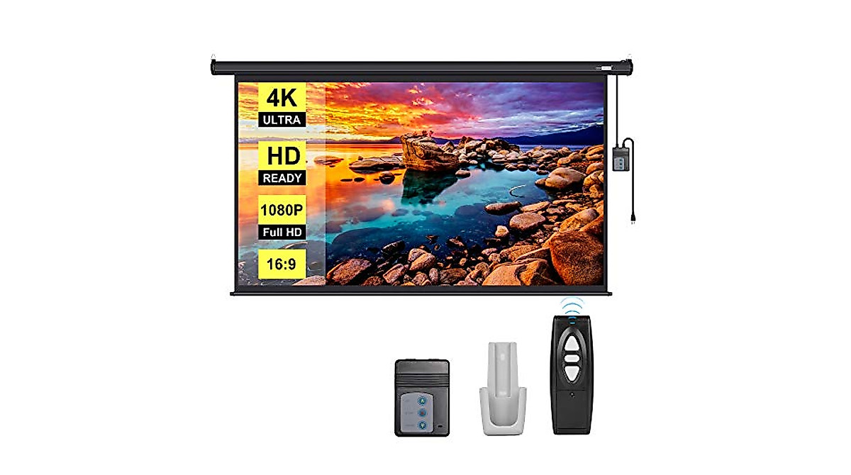 VIVOHOME 100 Inch Electric Motorized Projector Screen | 4K Ultra HD