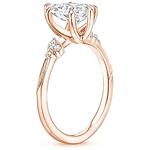 ERAA Jewel 2 CT Pear Colorless Moissanite Engagement Ring, Wedding Bridal Ring Set, Eternity Silver Solid 10K 14K 18K Gold Diamond Solitaire Prong Set Anniversary Promises Gift for Her (6)