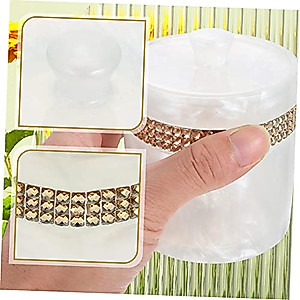 Cabilock Resin Swab Box Toothpick Dispenser Bathroom Canisters Household Cotton Swabs Holder Containers with Lids Office Pen Organizer Home Toothpick Holder Candy Jars with Lids Candy Dish