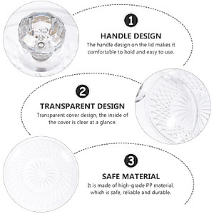 BESTonZON Dessert Display Tray, 8.27x8.27x5.91in Square, Transparent Polypropylene Tray with Acrylic Lid, Shatterproof Servingware for Food, Ideal for Christmas, Easter, Anniversary, Birthday