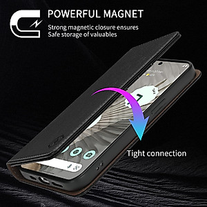 Neiye for Google Pixel 7 Pro Wallet Case with [RFID Blocking] Card Slot Stand Strong Magnetic Flip Fold Leather Protective Phone Case for Google Pixel 7 Pro Case Wallet(6.7 inch-Black)